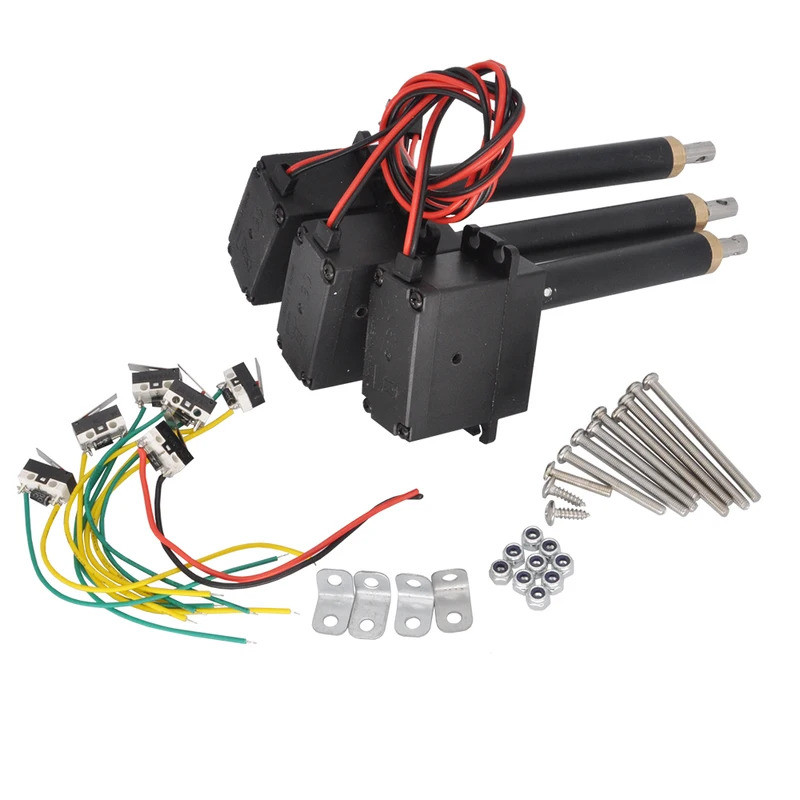 อัพเกรด Double E E568 E561-003 แขนโลหะขับรถ Servo Push Rod พร้อมสวิตช์จํากัดสําหรับ 2.4G RC 1:16 ...