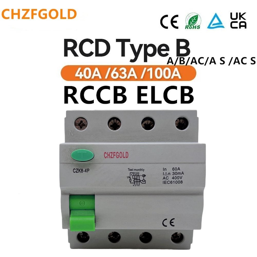 AC 2P 63A 10mA Leakage RCD RCCB Residual Current Device Circuit Breaker 10ma EL00 | Shopee Thailand
