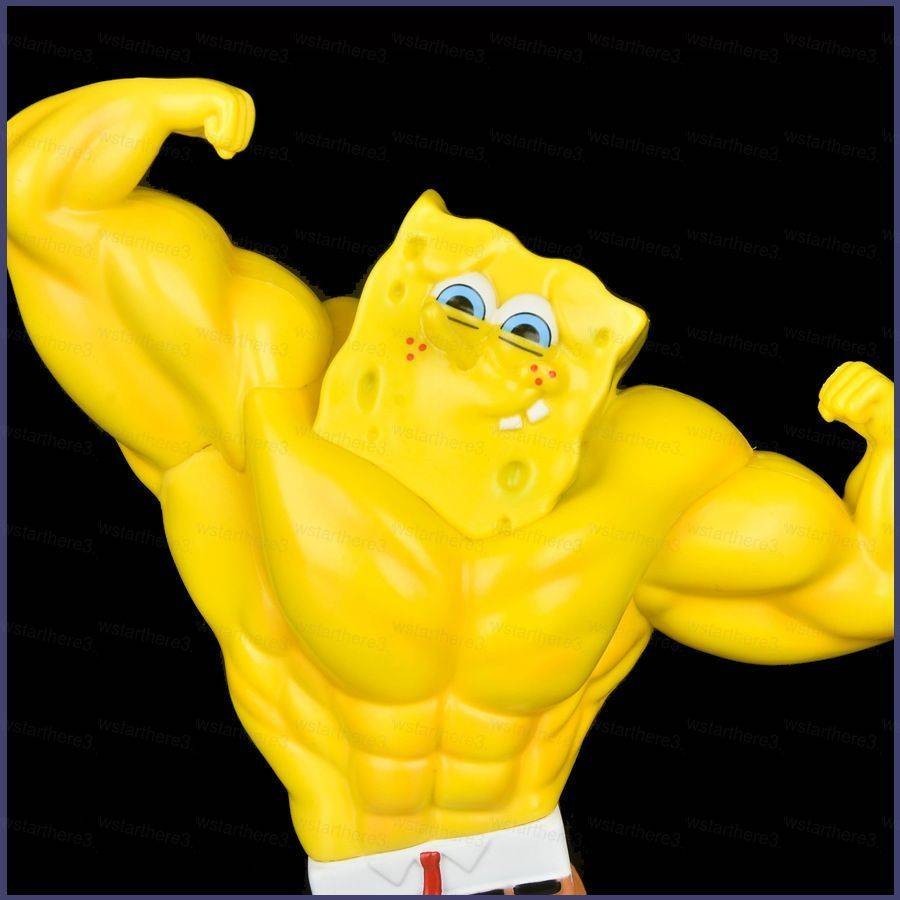 Ye SpongeBob SquarePants Action Figure กล้ามเนื้อที่แข็งแกร่งและตุ๊กตา ...