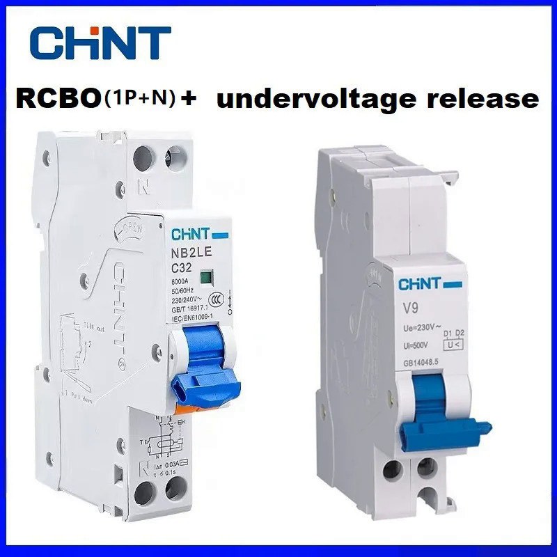 Chint NB2LE 1P+N พร้อม V9 แรงดันไฟฟ้าใต้ Release Residual Current Operated Circuit Breaker ...