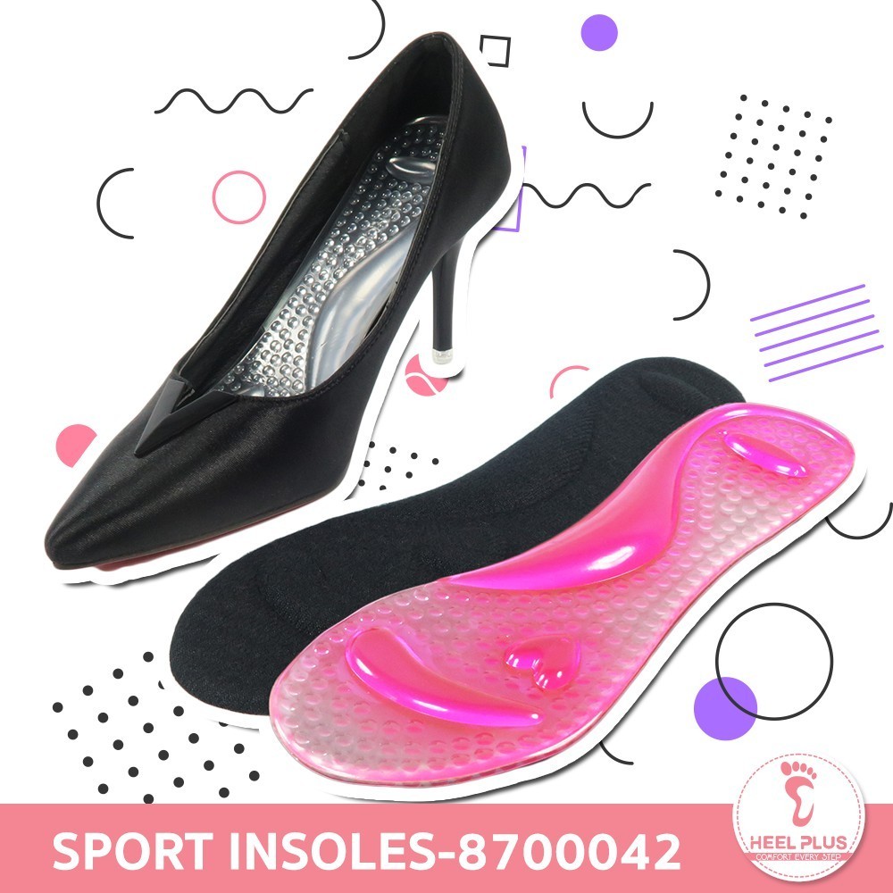 รองส้นเท้า Heelplus แผ่นเจลรองฝ่าเท้า กันหลวม เสริมพื้นรองเท้าแบบมีกาว No.42 | Shopee Thailand
