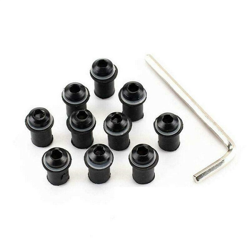 [0730 Niceday-th NEW] 10x M5 กระจกหน้ารถมอเตอร์ไซค์ Fairing Screen Nut ...