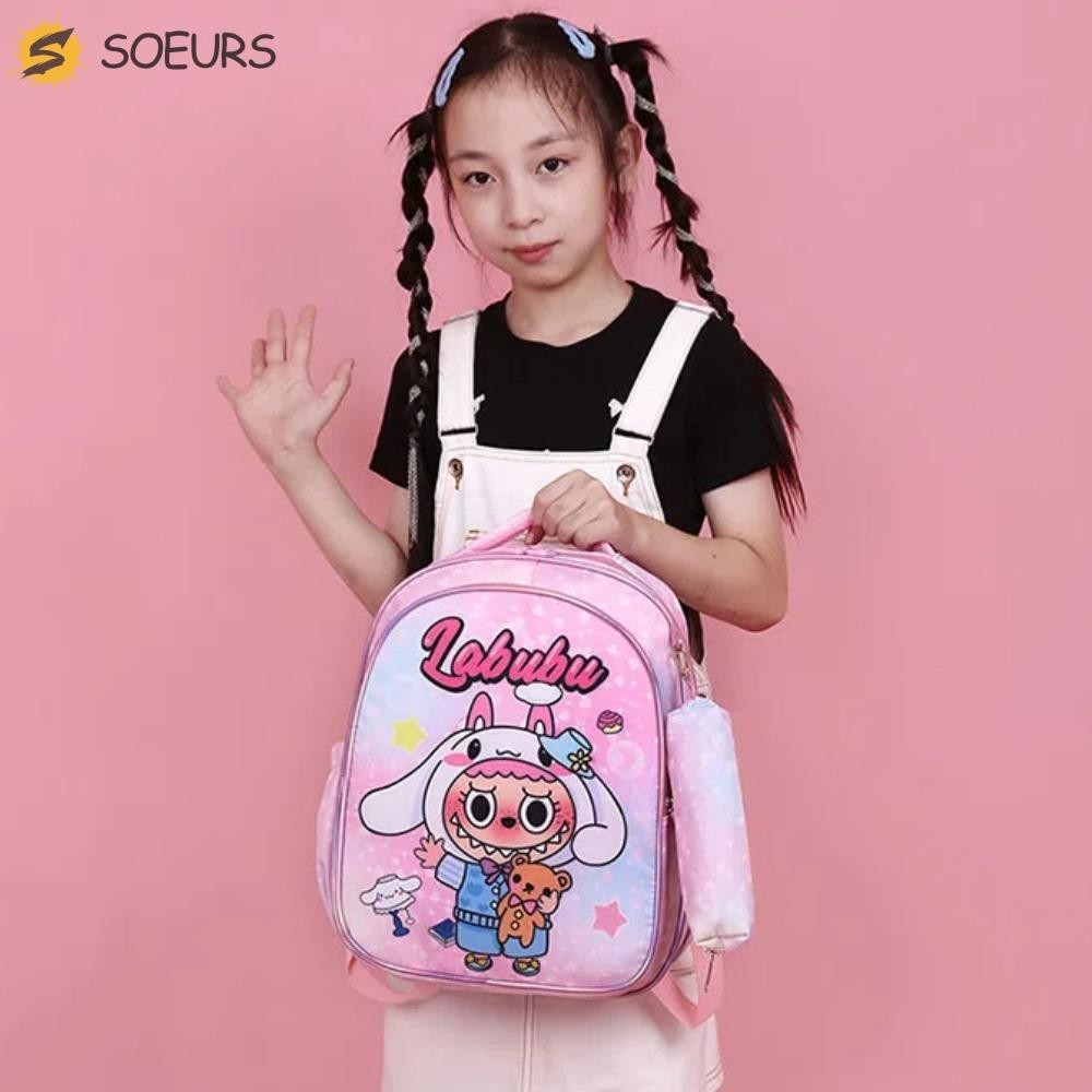 Soeurs Labubu Backpack, Nylon Noctilucent Labubu Daypack, Star ...