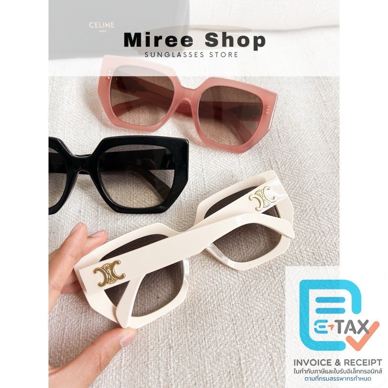 Celine Triomphe Cat Eye Over-sized CL40239F Sunglasses กรอบ Acetate ของ ...