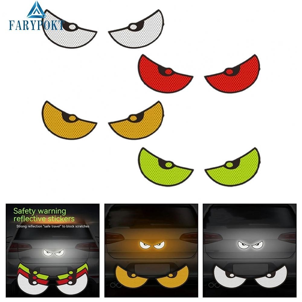 สติ๊กเกอร์ติดรถ Safety External Trim 1 คู่ Devil Eye สะท้อนแสงใหม่ ...
