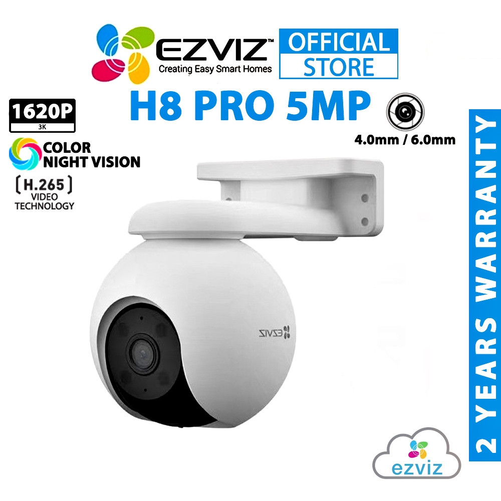 คมชัด ⚡️กล้องวงจรปิดไร้สาย⚡️EZVIZ รุ่น H8 Pro / C8C 3K (5MP) Pan & Tilt ...