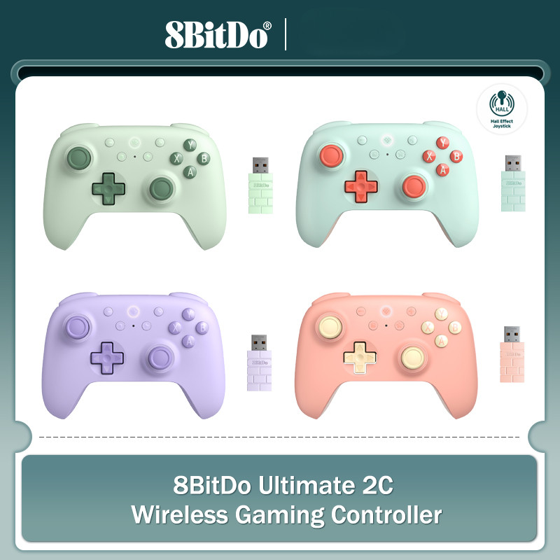 8BitDo คอนโทรลเลอร์เล่นเกมไร้สาย Ultimate 2C ใหม่สําหรับพีซี, Windows ...
