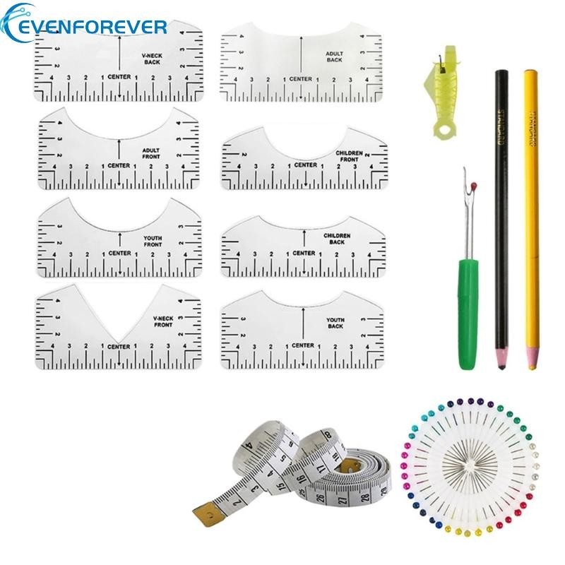 Ev T Shirt Ruler to Center Designs เครื่องมือจัดตําแหน่งเสื้อยืดพร้อม ...
