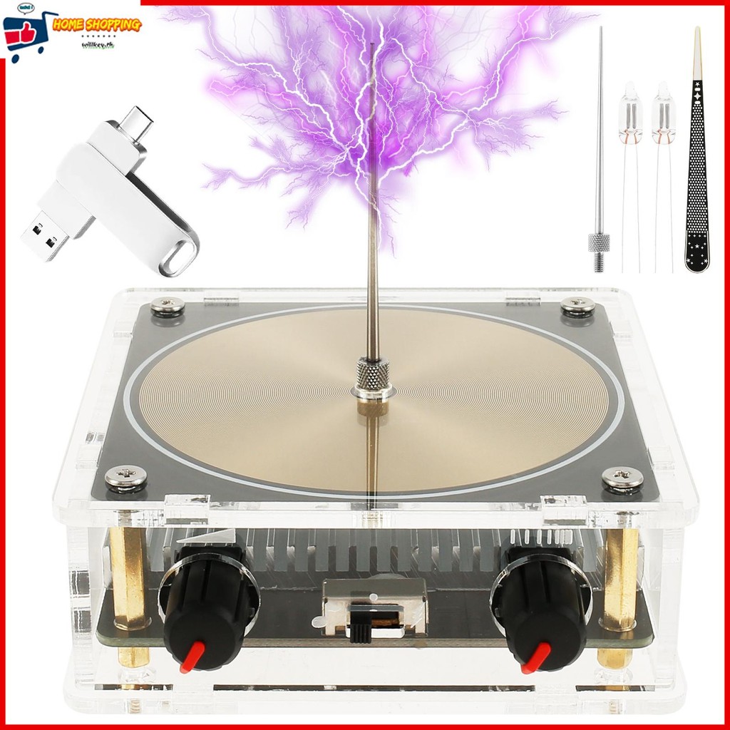 Tesla Coil ประดิษฐ์ไฟฟ้า Discharge Tesla Coil ลําโพง Mini Musical Tesla ...