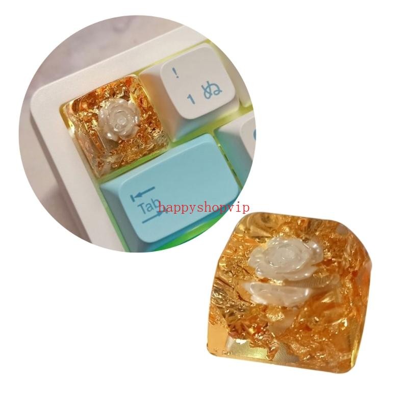 Hsv คีย์บอร์ดแบบกลไก Keycaps โปรไฟล์ OEM Camellias Resins Keycaps ที่ ...