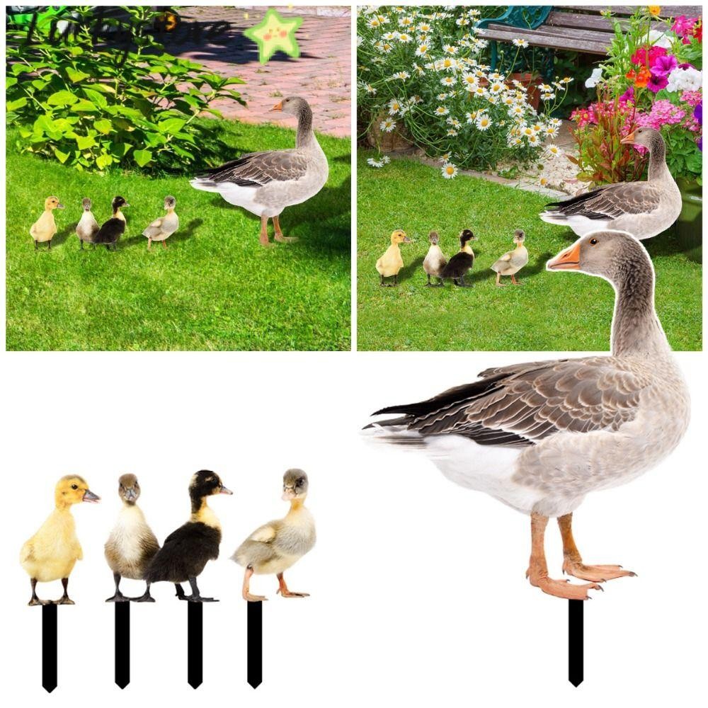 Lucky Yard Duck Stake, Courtyard Yard Art Duck Garden Stakes, Creative ...