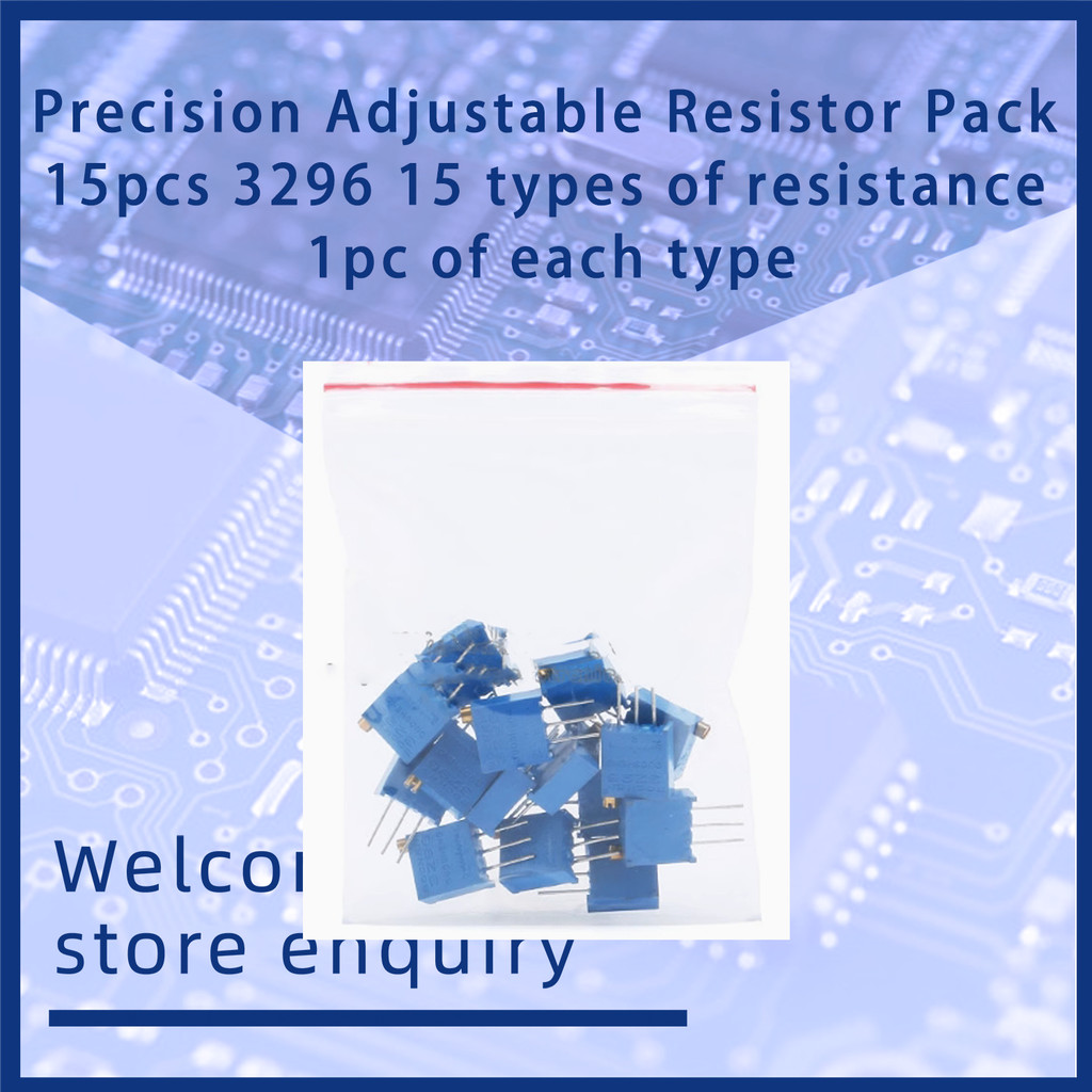 Precision Adjustable Resistor Pack 15 ชิ้น 3296 ความต้านทาน 15 ประเภท 1 ...