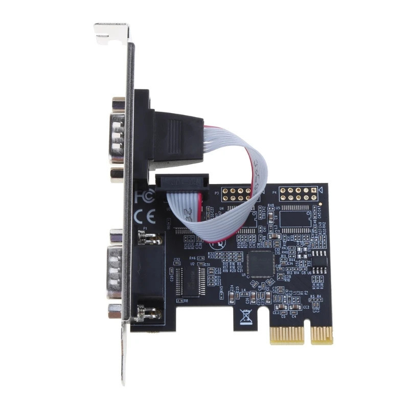 2 พอร์ตอนุกรม PCI สําหรับการ์ดขยาย Express RS232 Com Serial Card PCIE ...