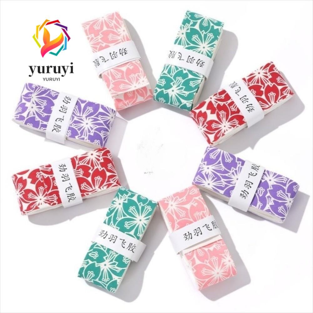 YURUYI เทปจับแร็กเก็ตแบดมินตัน ออกแบบมาเพื่อดูดซับเหงื่อและลดแรงกระแทก พิมพ์ลายซากุระบุรุษ สบาย ...