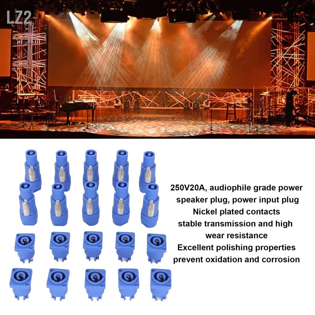 LZ2 10 ชุด 3 พิน Professional Stage Light ปลั๊กสายไฟสำหรับ LED หน้าจอ ...