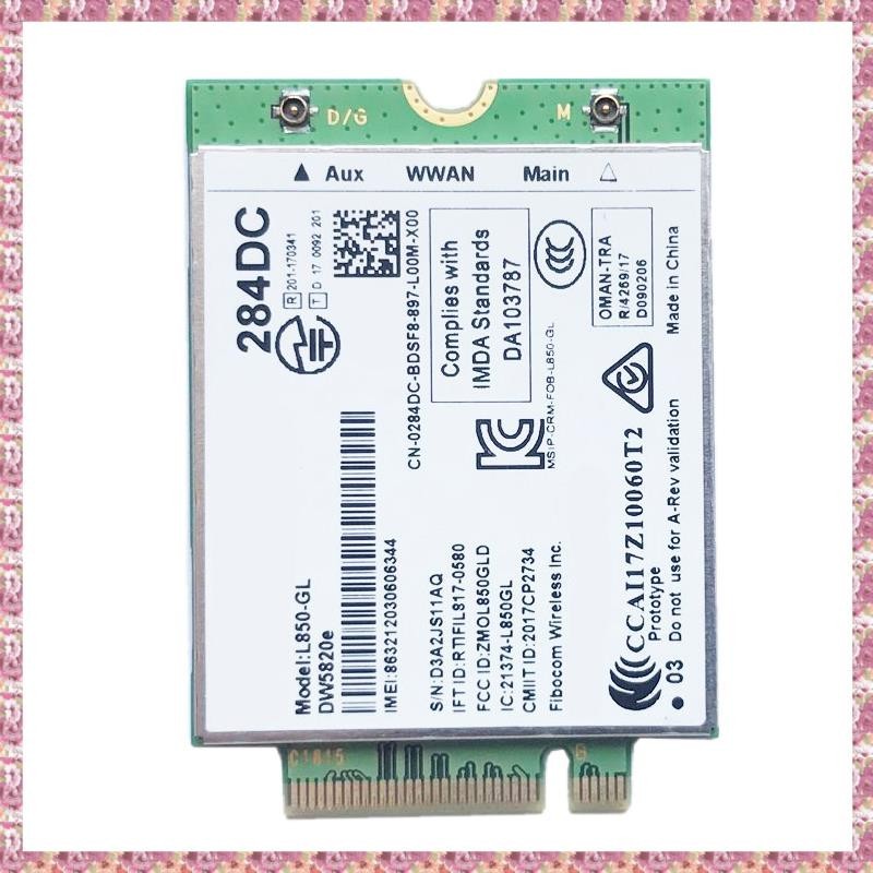 [VR] Dw5820e L850- LTE 4G การ์ดโมดูล 0284DC 284DC แล็ปท็อป 3500 5400 ...