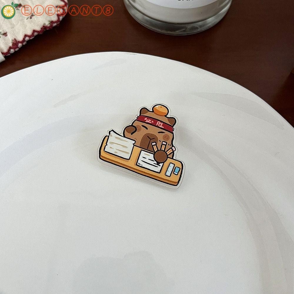 Aelegant อะคริลิค Capybara Pin, Breastpin Kapibara การศึกษา Capybara ...