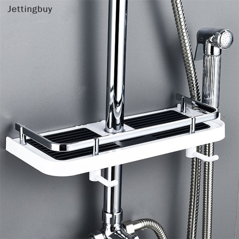 [Jettingbuy] ที่วางฝักบัวชั้นวางของในห้องน้ําถาดแชมพูชั้นวาง Floag ...