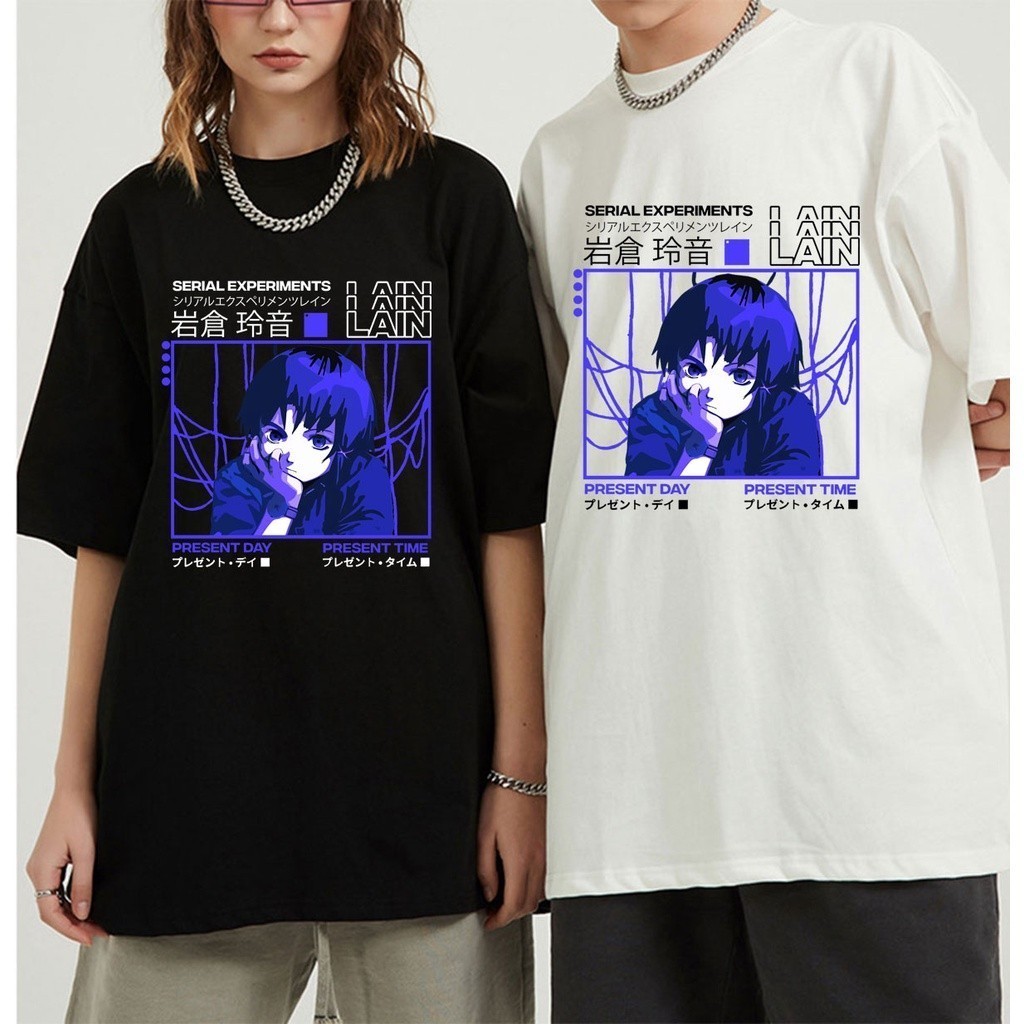 ใหม่ เสื้อยืด Serial Experiments Lain Oversized T-Shirt S-5XL คอกลม สีดำ y2k ใส่สบายๆ | Shopee ...