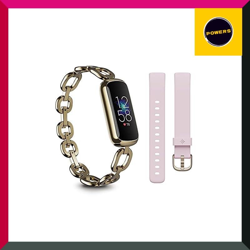 Fitbit Luxe gorjana Special Edition tracker Parker link bracelet + Peony classic belt [5+ days ...