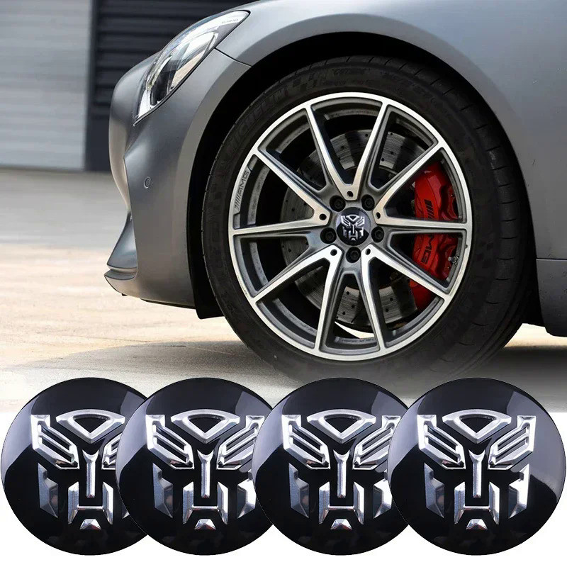 Car styling 4Pcs 56mm Transformers logo Car Tyre Wheel Center Hub Cap ...