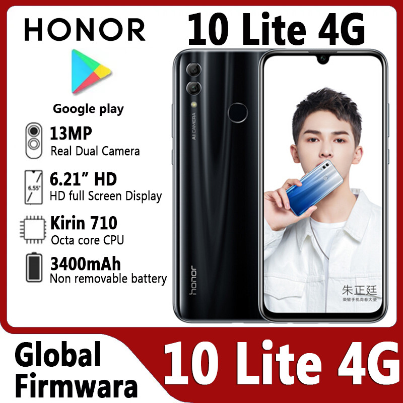 Honor 10 Lite สมาร์ทโฟน Global เฟิร์มแวร์ 6.21 นิ้วแบตเตอรี่ 3400mAh ...