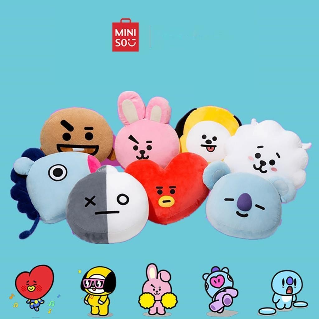 Miniso x BT21 Collection ตุ๊กตาโซฟาหมอน 40 ซม.หัวหมอน 16 นิ้วเก้าอี้ RJ ...