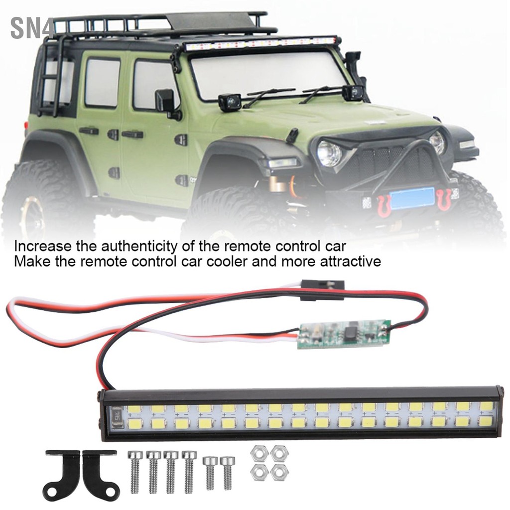 SN4 32 ชิ้นลูกปัดโคมไฟ RC โคมไฟหลังคารถ Crawler Universal LED Light Bar อุปกรณ์เสริมความยาว 100 ...