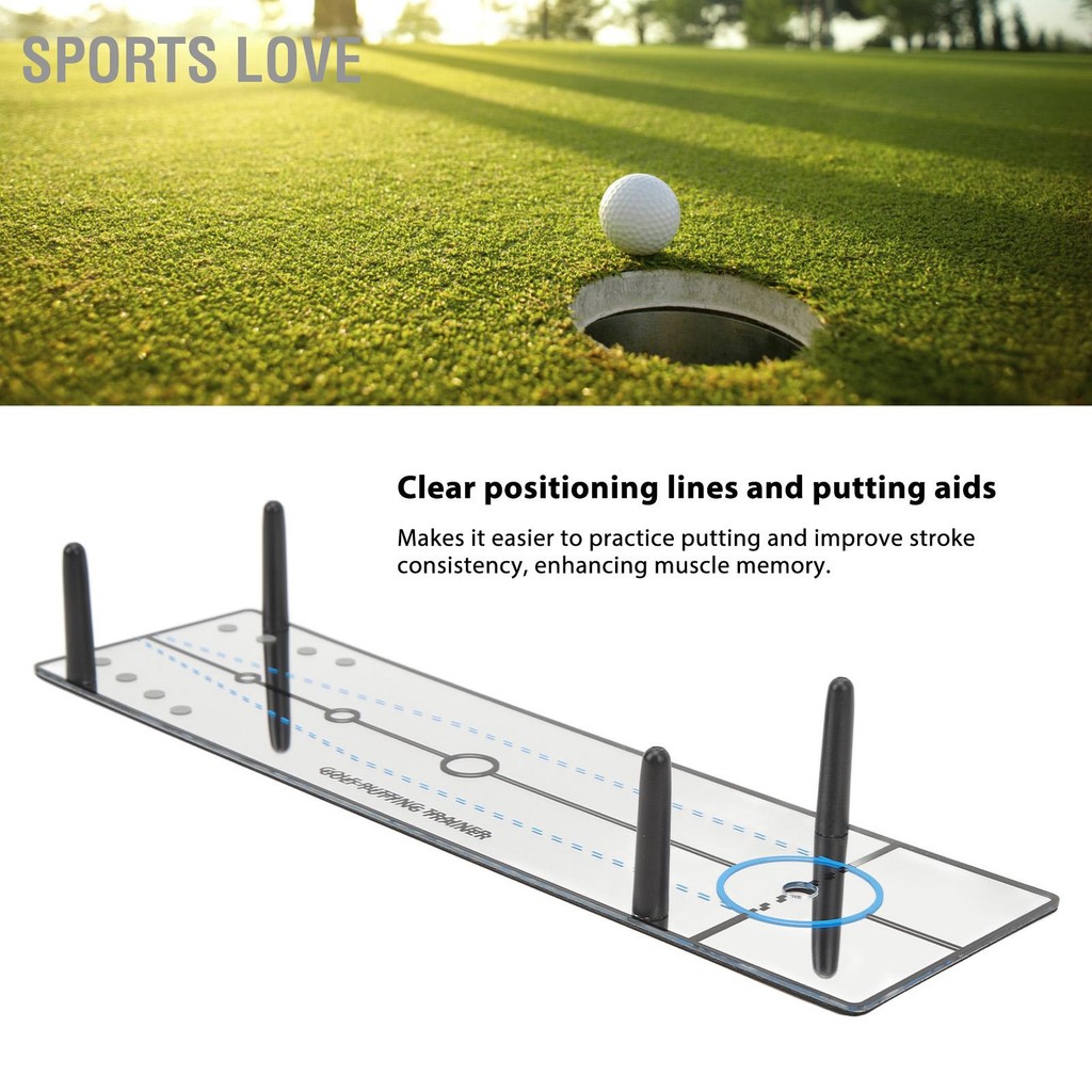 Sports Love Golf Putting Alignment Mirror แบบพกพา Aid ใส่กระจก Training อะคริลิค | Shopee Thailand