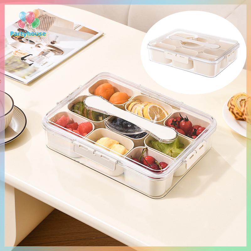 Uvig> ห้องครัวแบบพกพา 9 กริดแบ่งเสิร์ฟถาดกล่องเก็บ Sub-format ...