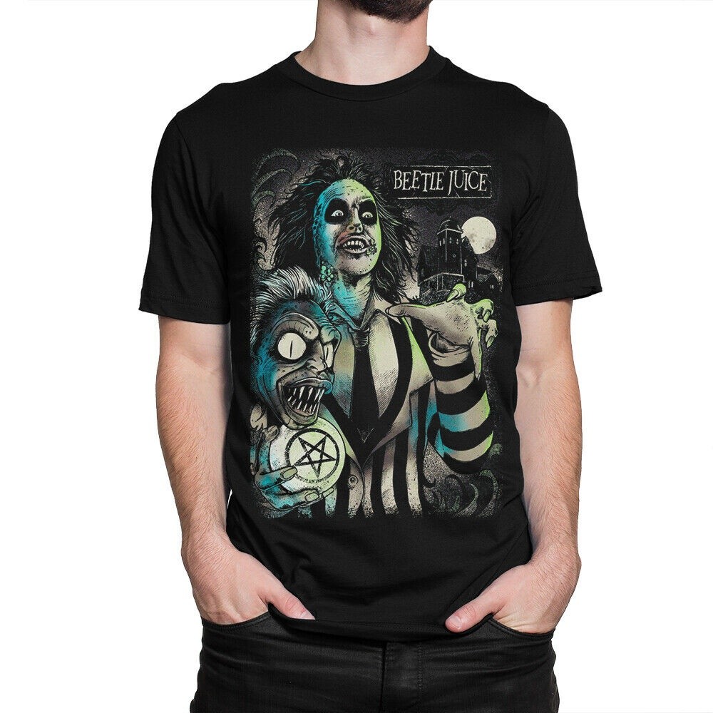 Beetlejuice เสื้อยืด Vintage Tim Burton ภาพยนตร์กราฟิกสร้างสรรค์ Tee เสื้อ | Shopee Thailand