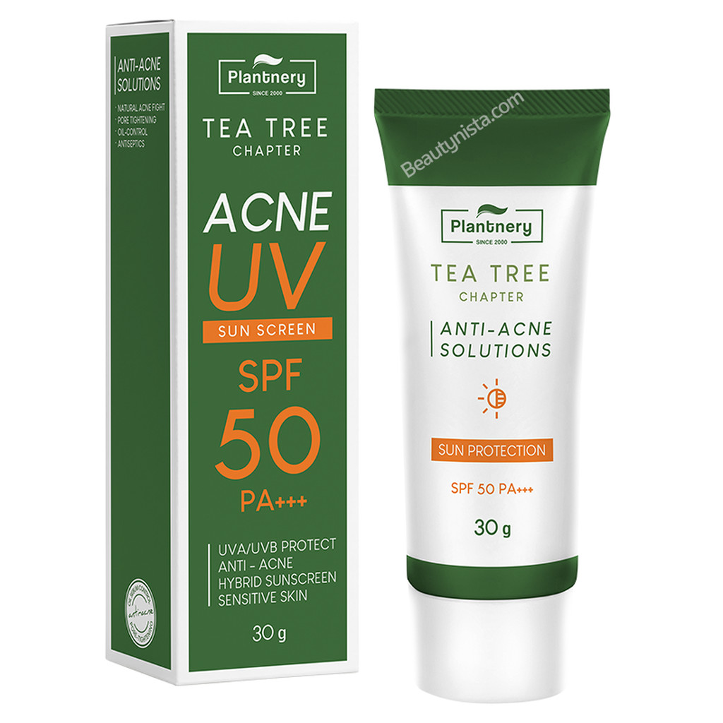 Plantnery Tea Tree Sunscreen Acne Oil Control SPF50 PA+++ 30g. แพลนท์เ ...
