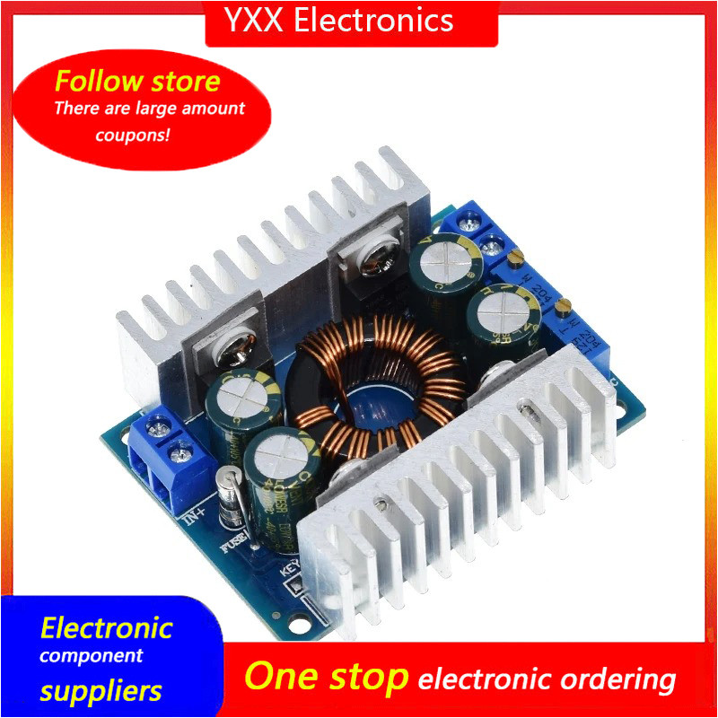 Dc 5-30V ถึง 1.25-30V 8A อัตโนมัติ Step UP/Down Converter Boost/Buck ...