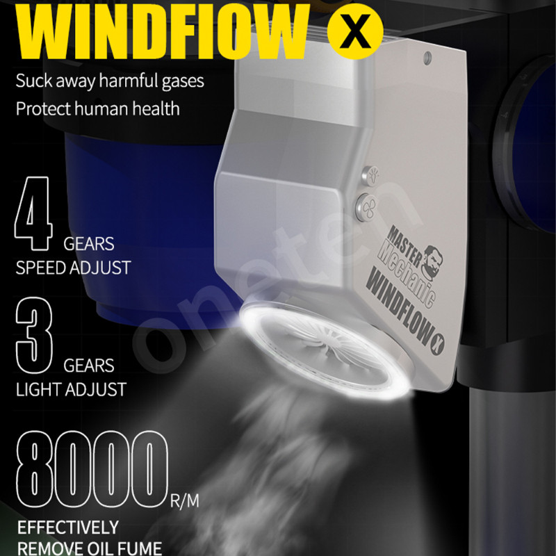 Mechanic WindFlow X Fume สกัดเครื่องมือกล้องจุลทรรศน์เมนบอร์ด PCB ซ่อมบัดกรีการสูบบุหรี่สกัดควัน ...