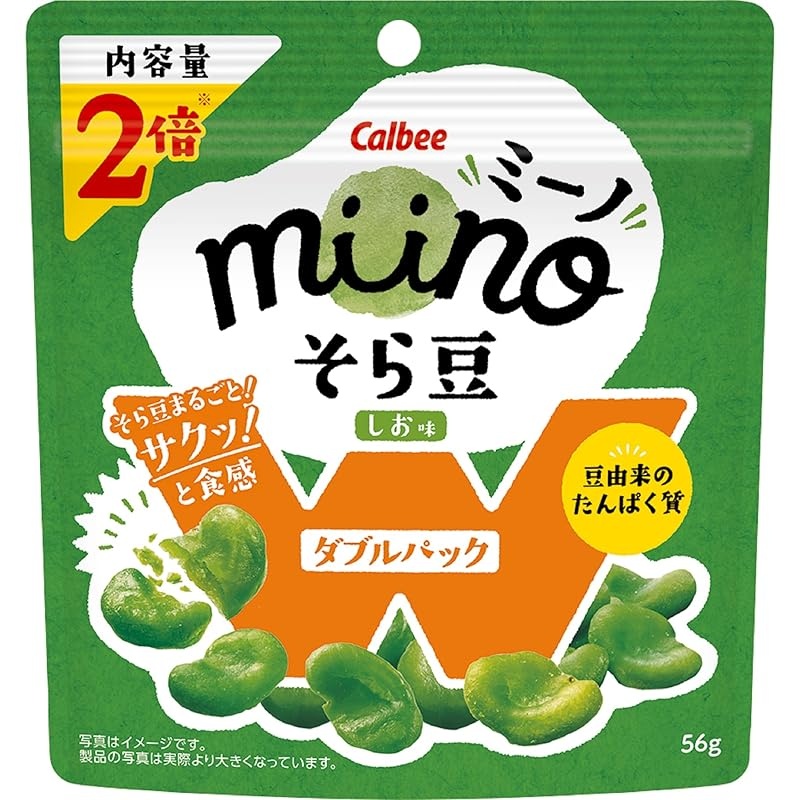 《JAPAN》★Calbee Miino Edamame W-Pack Salt Flavor 56g x 12 bags | Shopee Thailand