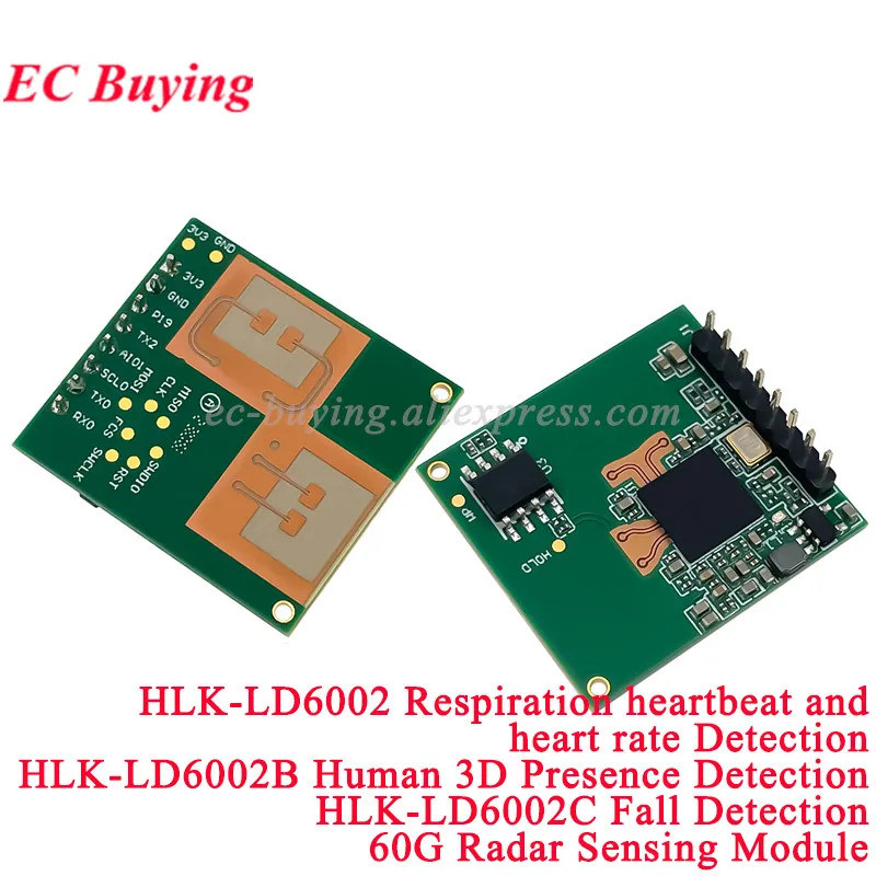 60GHz HLK-LD6002 LD6002B LD6002C FMCW Radar โมดูลมนุษย์ Respiratory ...