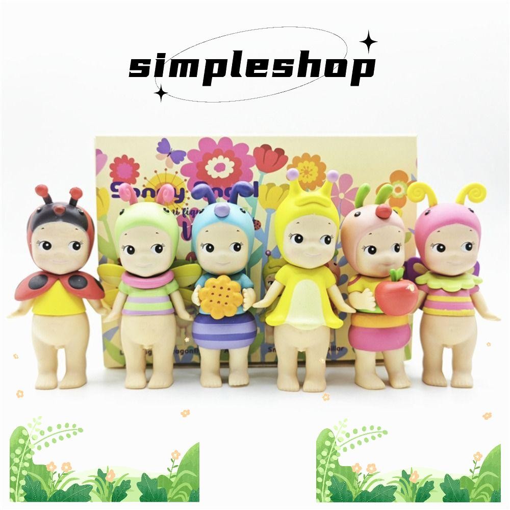SIMPLESHOP 1/2/3/6 BugS World Box, Mini Little Bee Sonny Angel Box, 2025 แมลง Series ตัวเลข ...