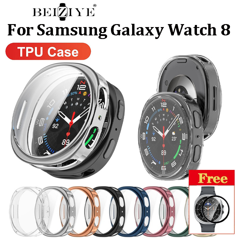 TPU Soft Case สําหรับ Samsung Galaxy watch 8 40 มม.44 มม.คลุมทั้งหมดชุบ ...