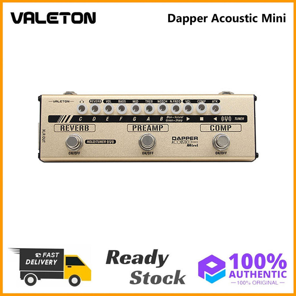 VALETON Dapper Acoustic Mini ElectricAcostic Guitar DI Analog Preamp MultiEffects Pedal | Shopee ...