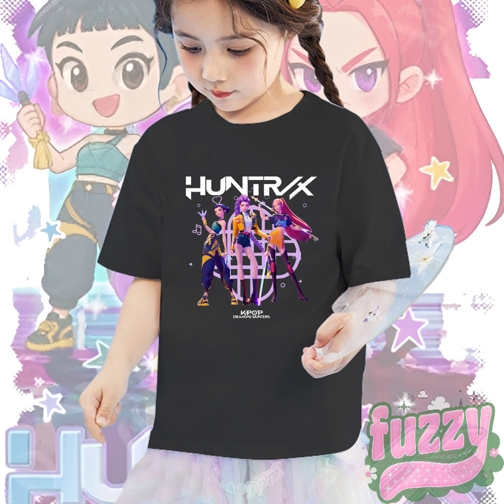 เสื้อยืดเด็ก kpop demon hunters tshirt แขนสั้น ผ้าฝ้าย COD | Shopee ...