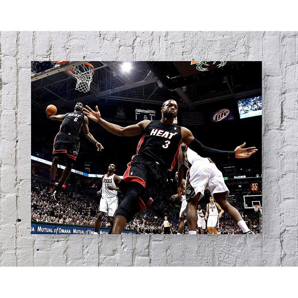 Lebron James Dwyane Wade Nba โปสเตอร์ขนาดมาตรฐาน By Lebron James Dwyane ...