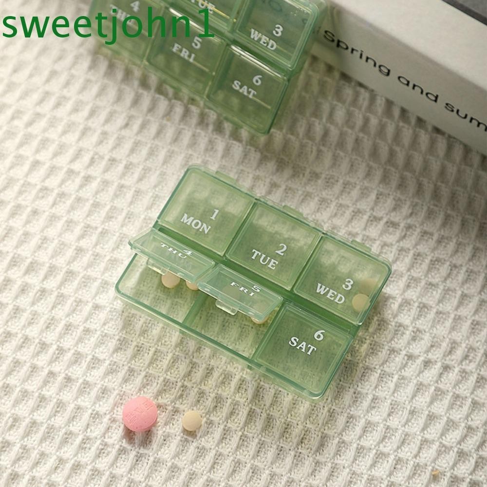 Sweetjohn กล่องยาแบบพกพา, กล่องเก็บแท็บเล็ตป้องกันความชื้นพลาสติก ...
