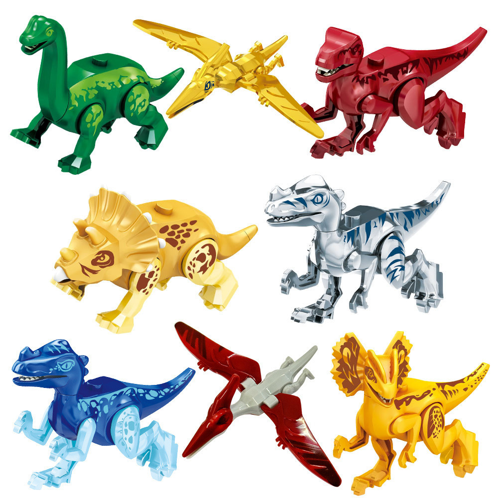 Jurassic Dinosaur Building Blocks ไดโนเสาร์ขนาดเล็กขนาดเล็กประกอบของ ...