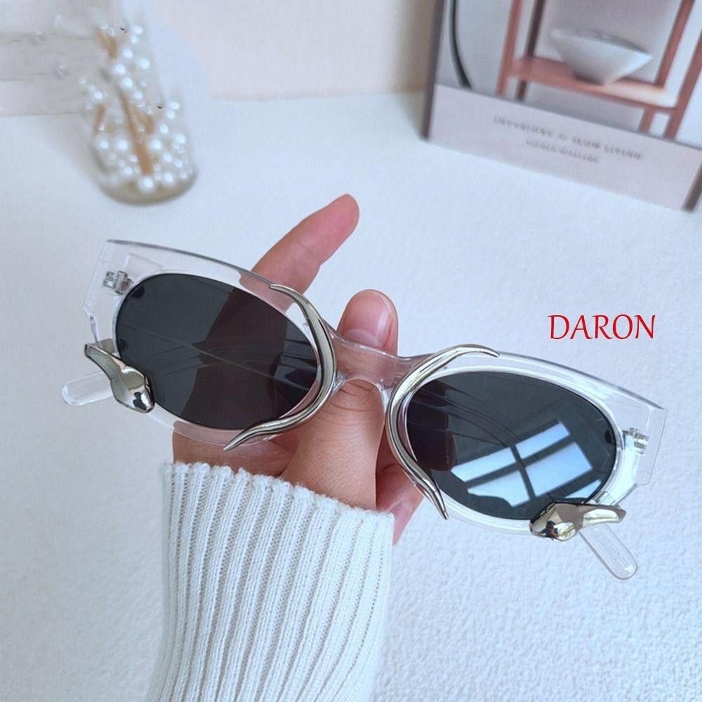 Daron แว่นกันแดดป้องกันรังสียูวี Retro แว่นตากันแดดอุปกรณ์เสริมของขวัญผู้หญิงงู Jennie สไตล์ ...