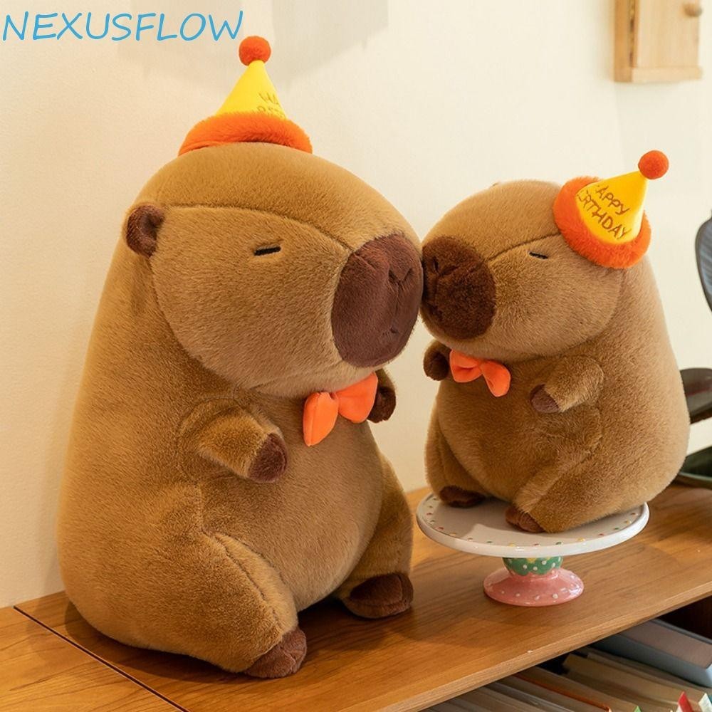 Nexusflow หมวกวันเกิด Capybara, สัตว์นุ่มวันเกิด Capybara เครื่องประดับ, แฟชั่นน่ารักการ์ตูน ...