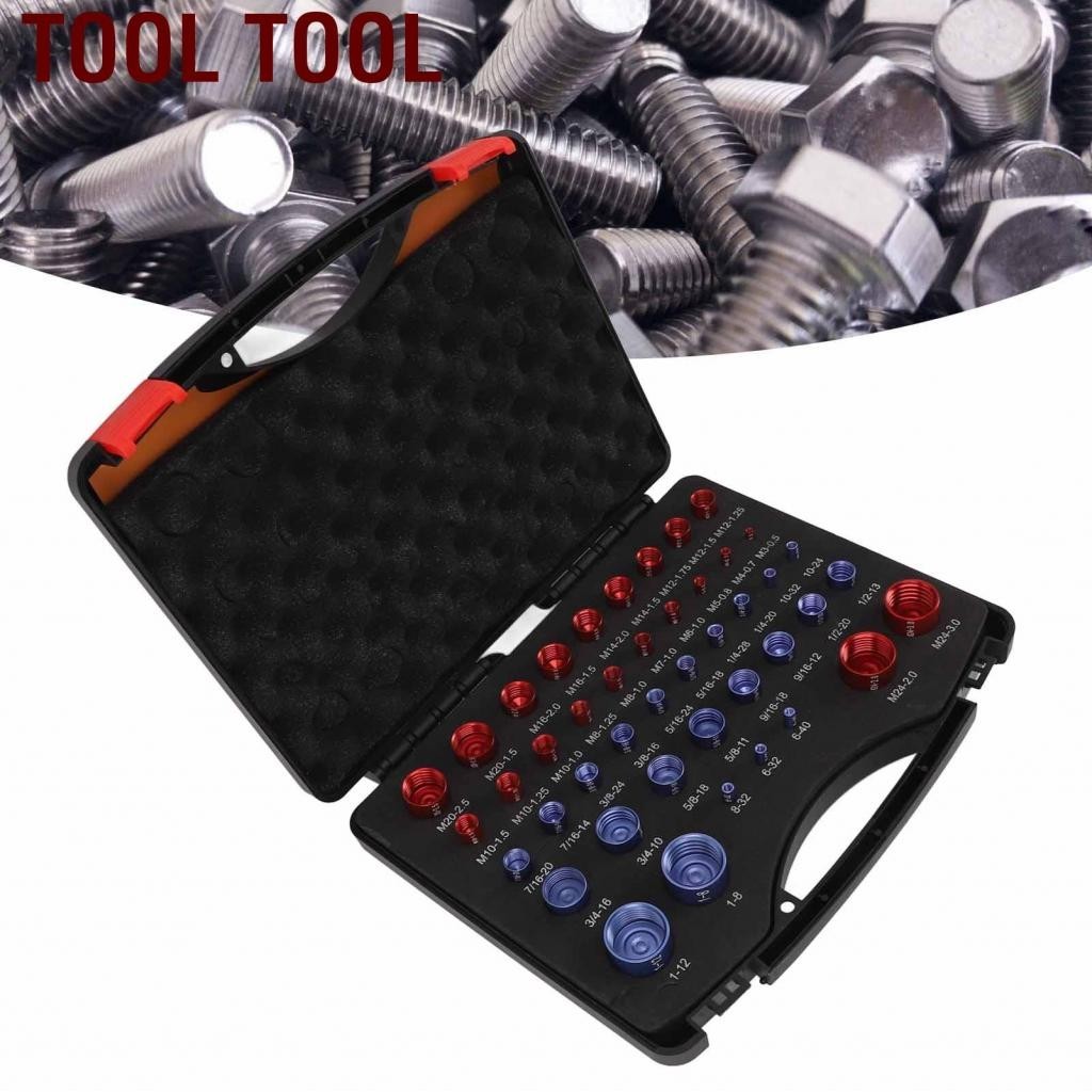 Tool Tool 44 ชิ้นอ่อนนุชและ Bolt Thread Checker นิ้วเมตริก Identifier ...