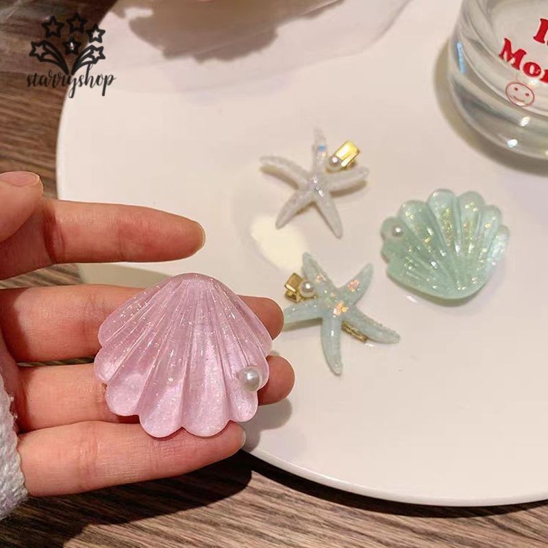 starryshopกิ๊บสดขนาดเล็ก Ocean Series Hairpin ปลาดาว Shell Hairpin สาว ...