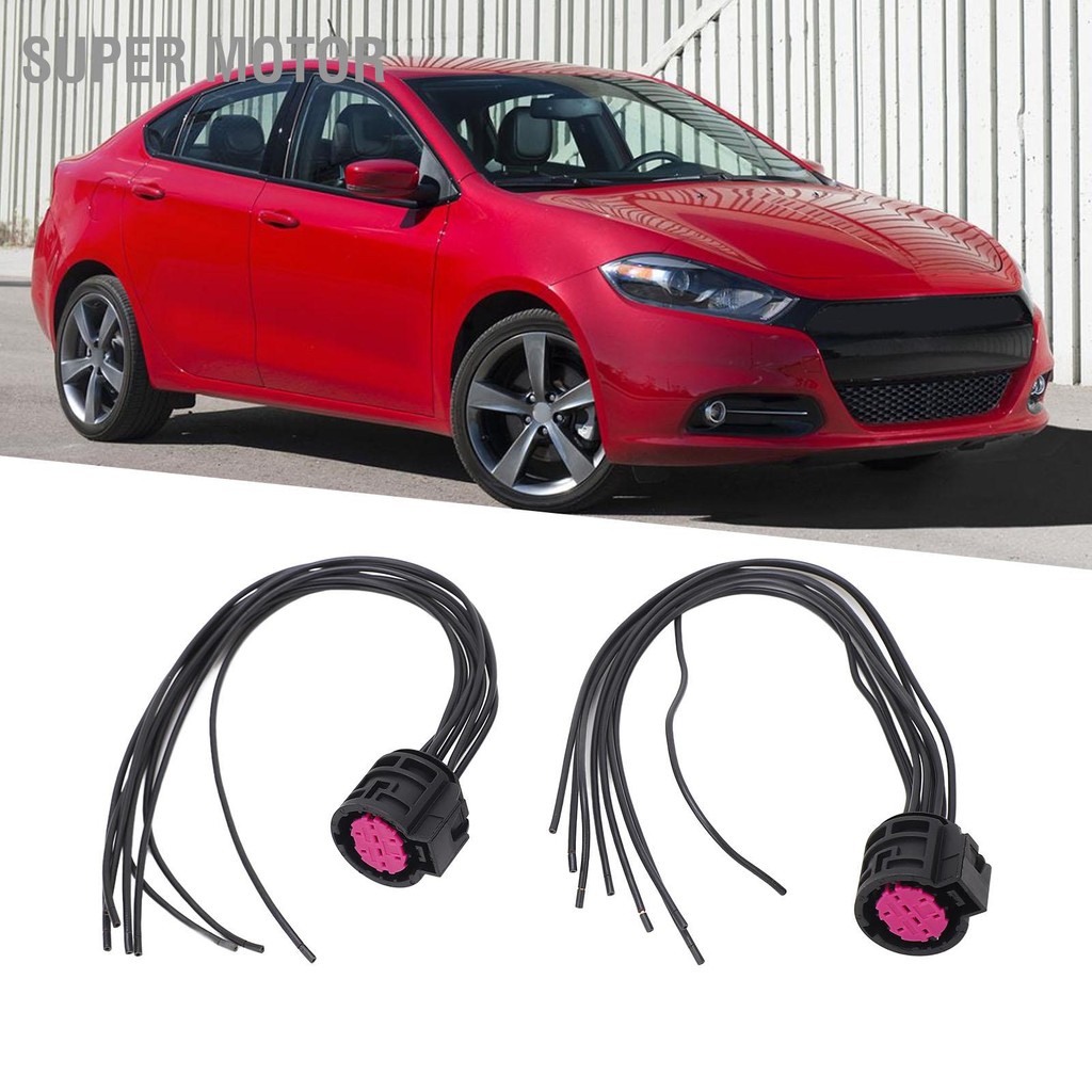 Super Motor 2PCS ขั้วต่อไฟหน้าปลั๊ก Pigtail 68285243AA Stable การเชื่อม ...