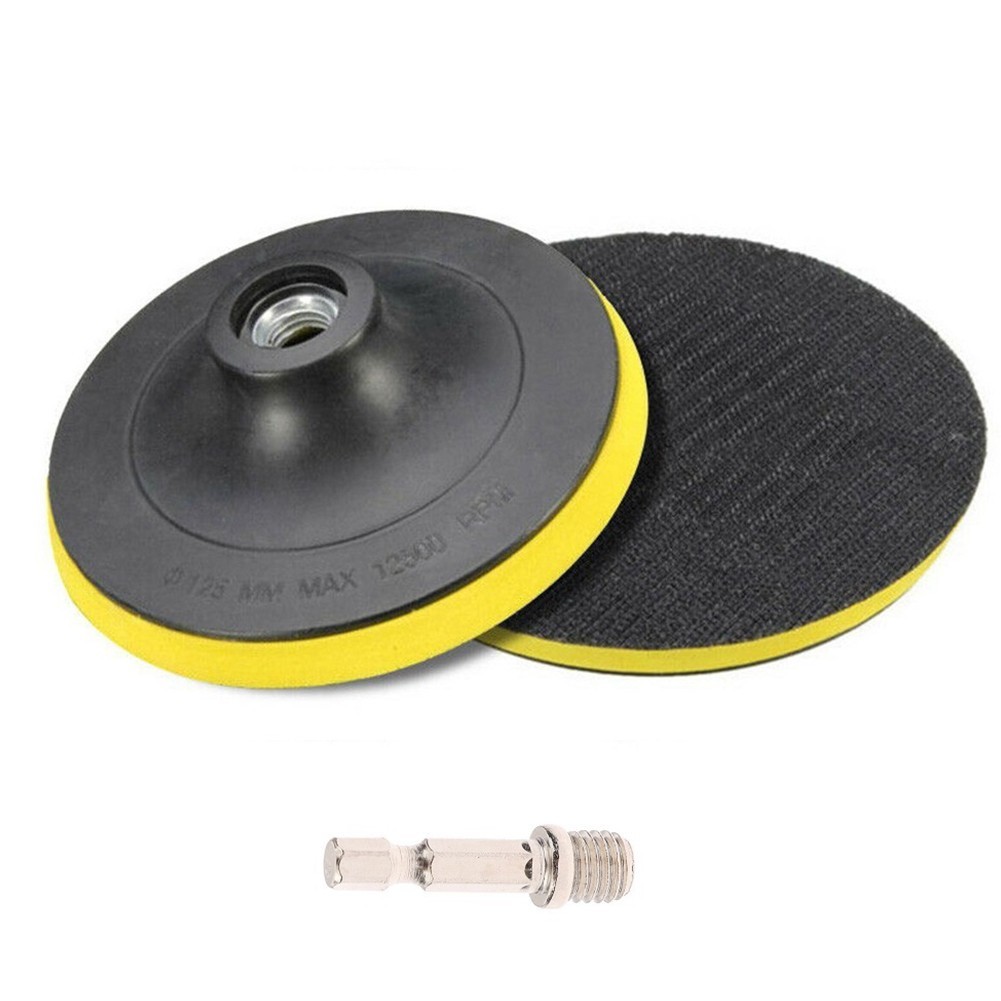 5 นิ้ว 125 มม. Hook และ Loop Buffing Pad Rotary Backing Pad พร้อมอะแดป ...