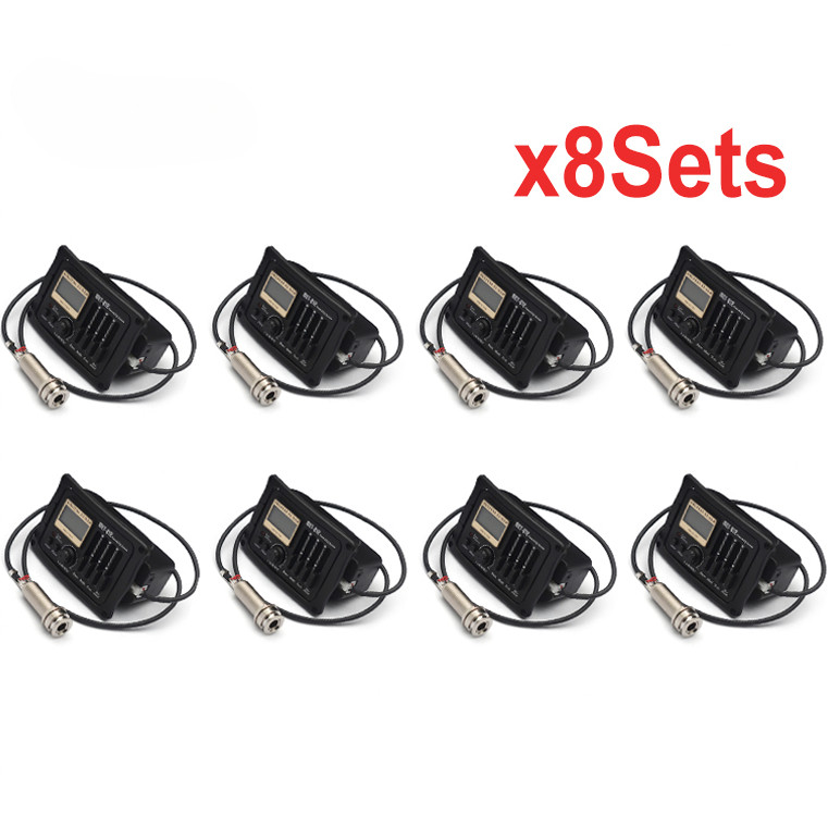8 ชิ้น MET-B12 3-Band กีตาร์อะคูสติก Piezo Pickup พร้อม MicroPhone ...